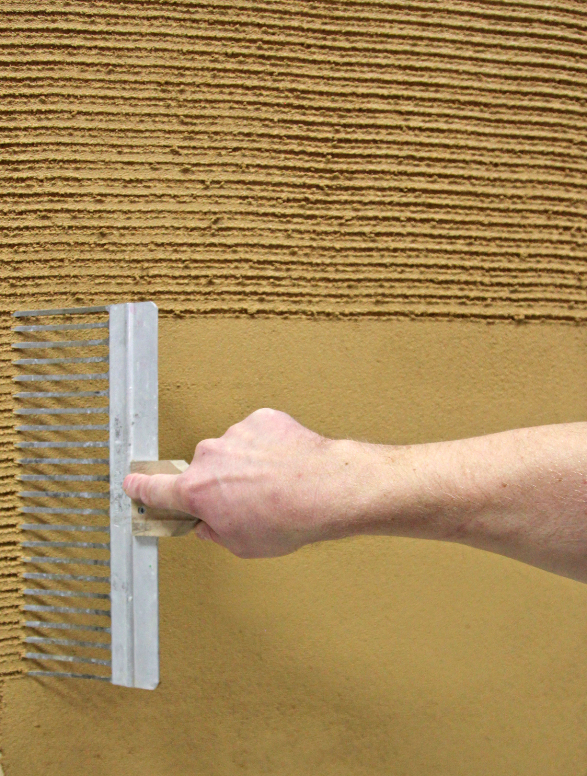 Lehmputz mit Struktur - bauhandwerk