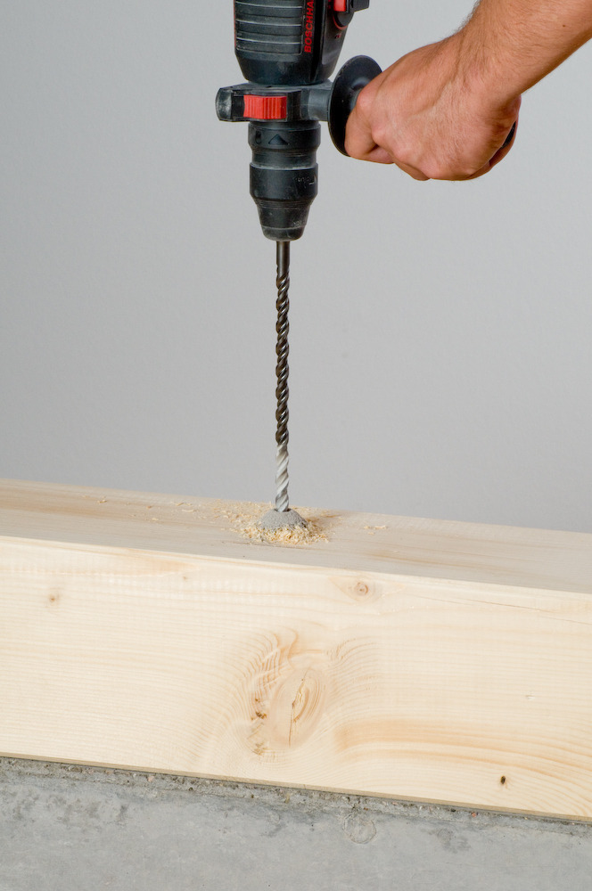 Holz auf Beton - Bauhandwerk